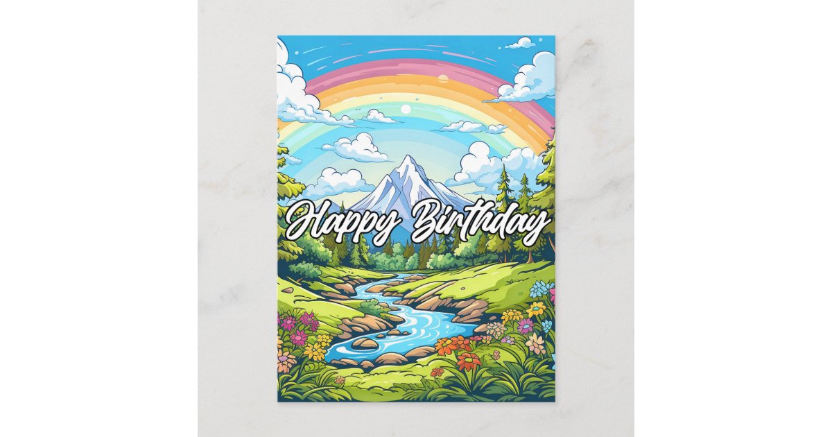 Wishing You A Delightful Birthday Postcard | Zazzle