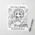 Wishing You a Happy Beautiful Day | Coloring Page | Zazzle