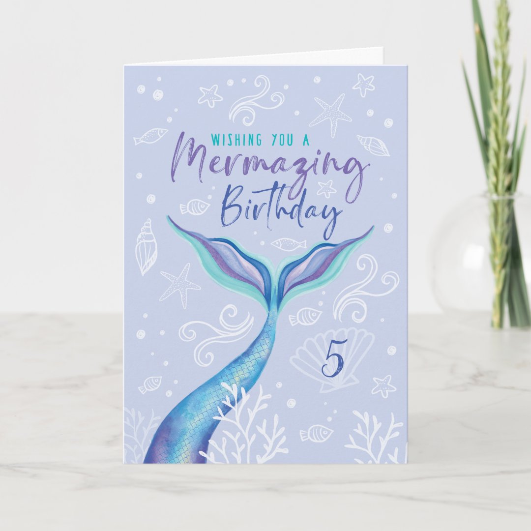 Wishing You a Mermazing Birthday Under The Sea Card | Zazzle