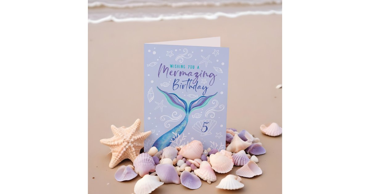 Wishing You a Mermazing Birthday Under The Sea Card | Zazzle