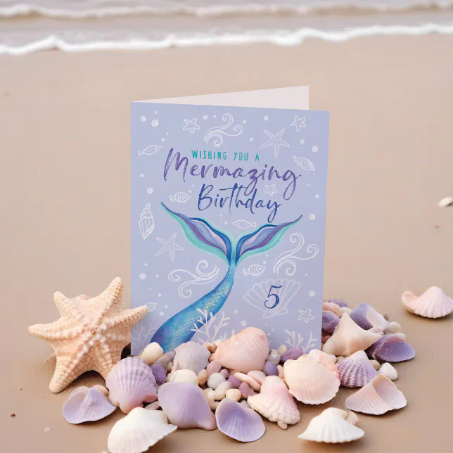 Wishing You a Mermazing Birthday Under The Sea Card | Zazzle