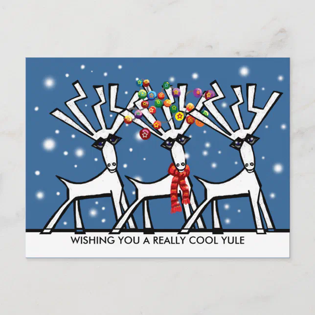 Wishing you a really cool Yule Postcard | Zazzle