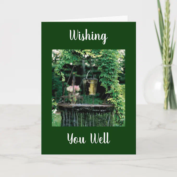 "WISHING YOU WELL" WISHING WELL CARD | Zazzle
