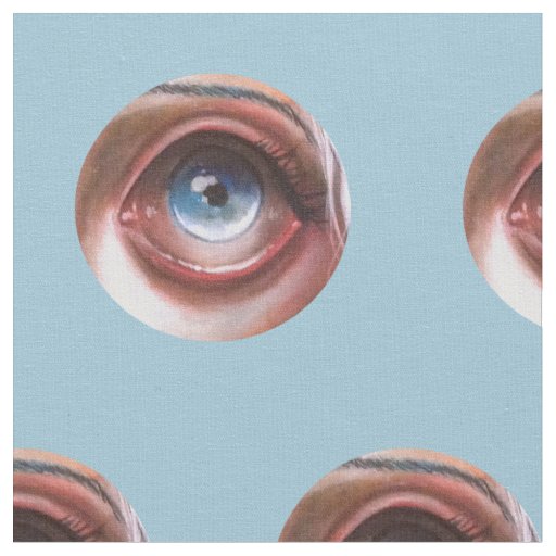 Wisp Eyeball Pop Surrealism Big Eyed Fabric | Zazzle