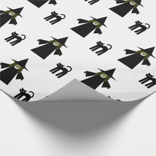 Witch and Cat Gift Wrapping Paper by Cheeky Witch | Zazzle