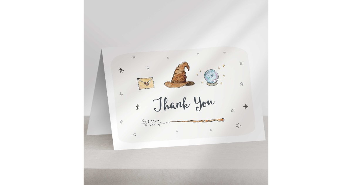 Witch and Wizard Thank You Card | Zazzle