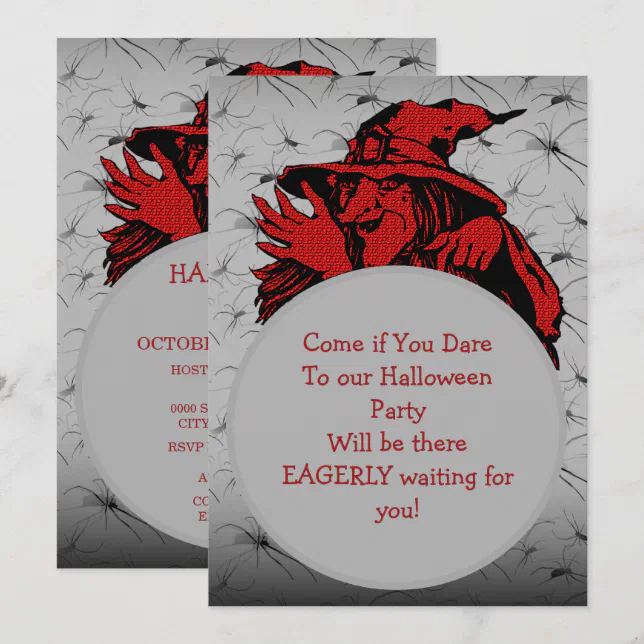 Witch Halloween Party Invitation | Zazzle