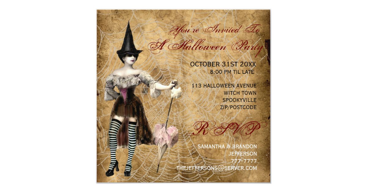 Witch Halloween Party Invitation | Zazzle.com