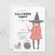 Witch Kid's Halloween Party Invitation | Zazzle