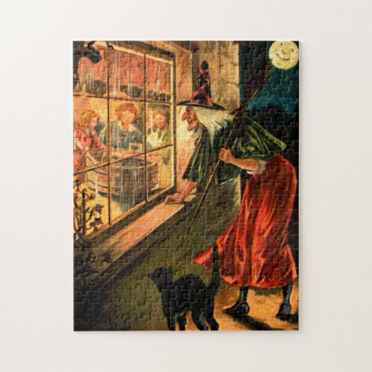 Witch Looking Through Window Jigsaw Puzzle | Zazzle.com