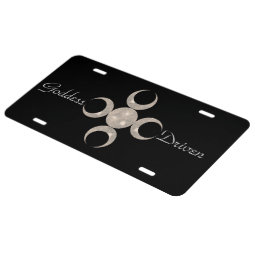Witch Pagan Wizard Wiccan Five Moon Goddess Prim License Plate | Zazzle