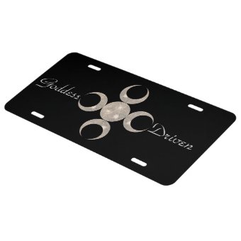 Witch Pagan Wizard Wiccan Five Moon Goddess Prim License Plate | Zazzle