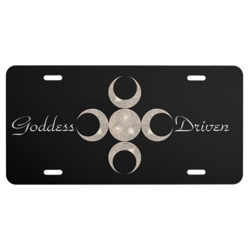 Witch Pagan Wizard Wiccan Five Moon Goddess Prim License Plate | Zazzle