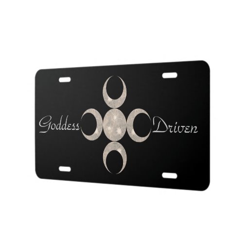 Witch Pagan Wizard Wiccan Five Moon Goddess Prim License Plate | Zazzle