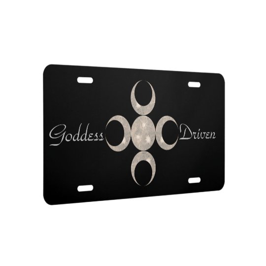 Witch Pagan Wizard Wiccan Five Moon Goddess Prim License Plate | Zazzle.com