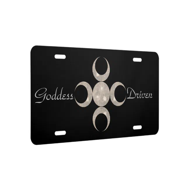 Witch Pagan Wizard Wiccan Five Moon Goddess Prim License Plate | Zazzle