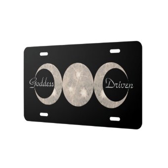 Witch Pagan Wizard Wiccan Triple Moon Goddess Prim License Plate | Zazzle