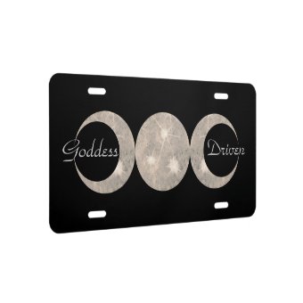 Witch Pagan Wizard Wiccan Triple Moon Goddess Prim License Plate | Zazzle