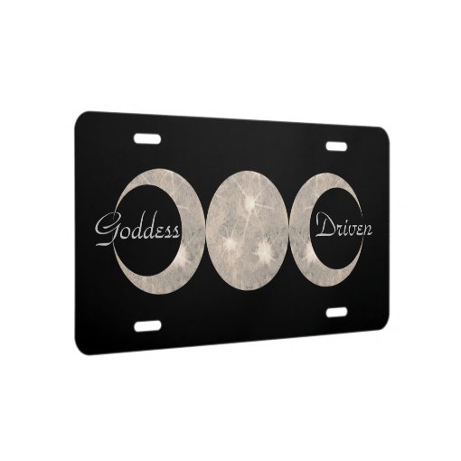Witch Pagan Wizard Wiccan Triple Moon Goddess Prim License Plate | Zazzle
