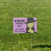 Witch Parking Only All Others Toad Yard Sign | Zazzle