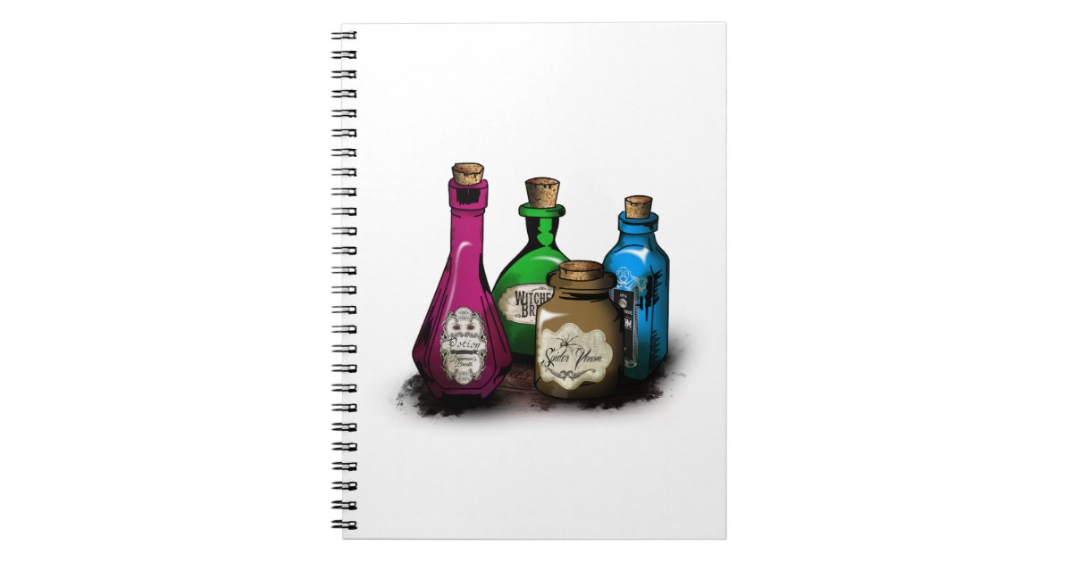 Witch Potion Bottles Notebook | Zazzle