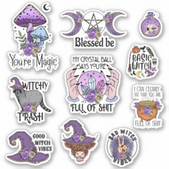 Witch Vibes Sticker Pack | Zazzle