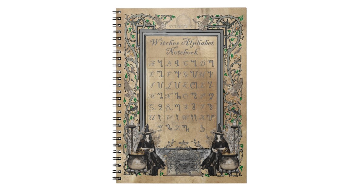 Witches Alphabet Notebook | Zazzle