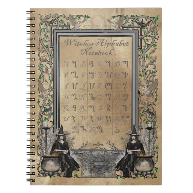 Witches Alphabet Notebook | Zazzle