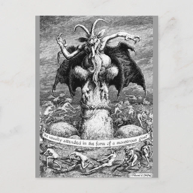 Witches and the Devil Postcard | Zazzle