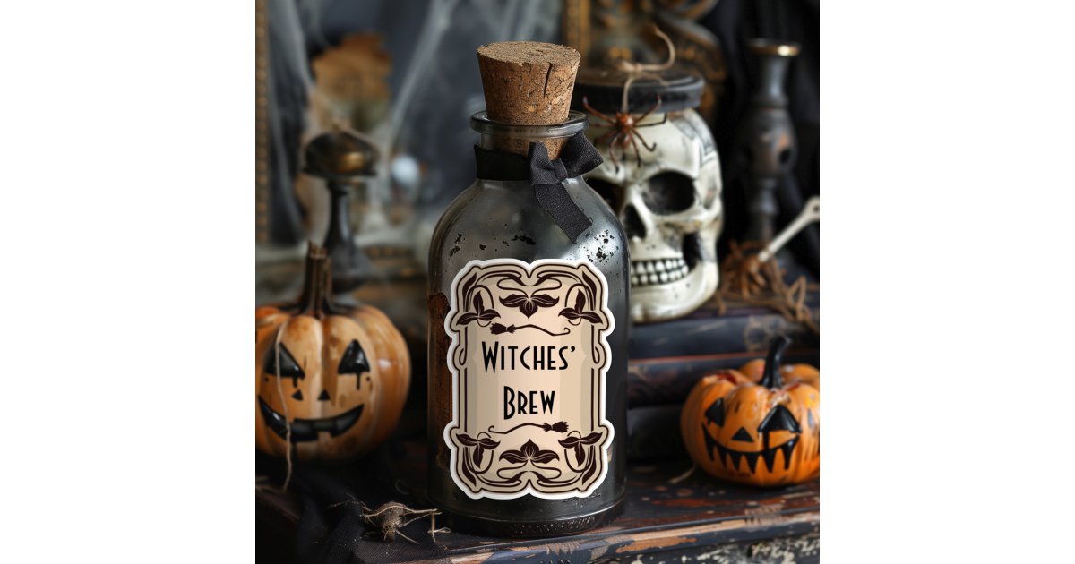Witches’ Brew Apothecary Vertical Label | Zazzle