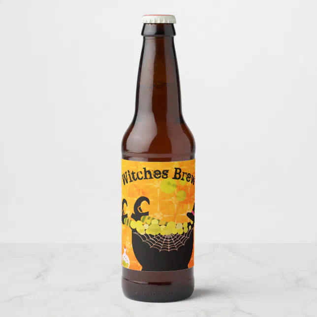 Witches Brew Beer Bottle Label | Zazzle