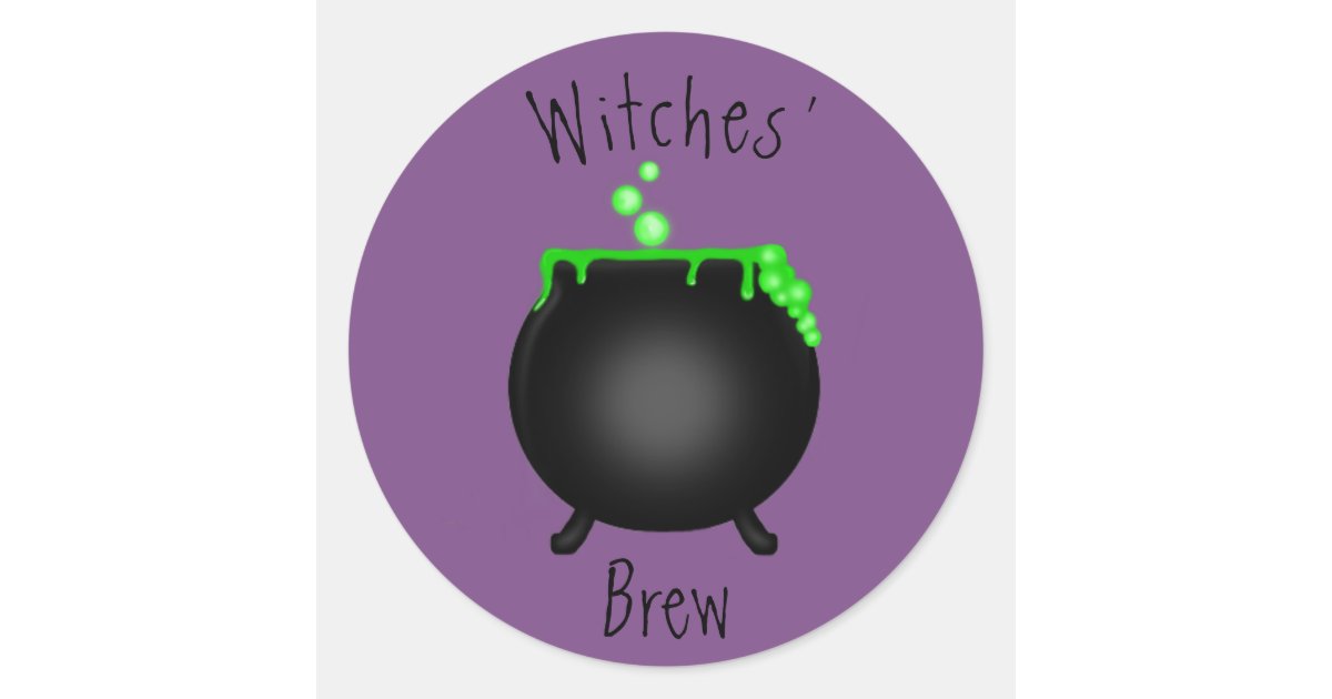 Witches' Brew Classic Round Sticker | Zazzle