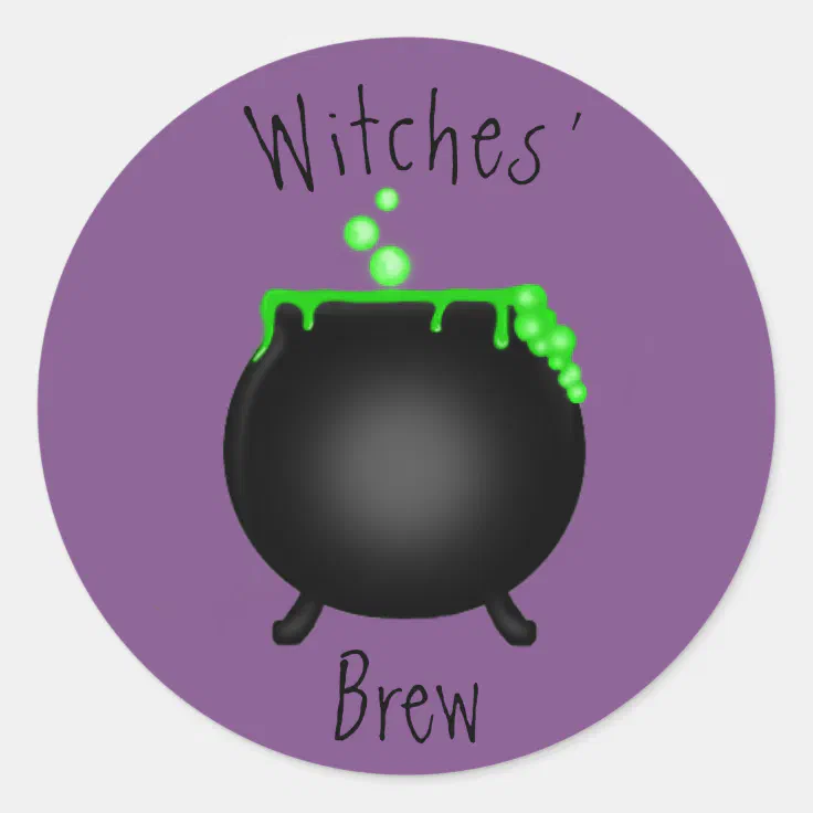 Witches' Brew Classic Round Sticker | Zazzle