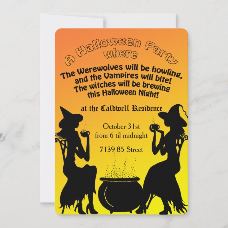Witches Brew Halloween Party Invitation | Zazzle