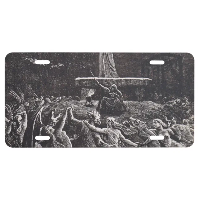Witches Dancing At The Sabbath License Plate | Zazzle
