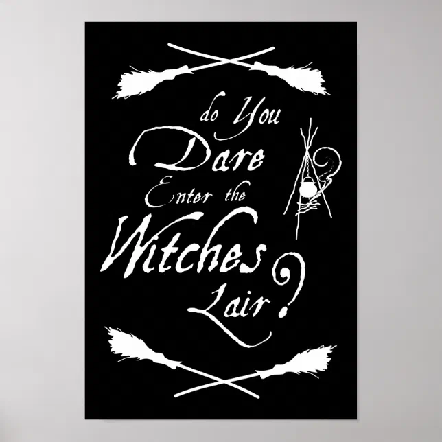 Witches Lair Black Halloween Poster | Zazzle