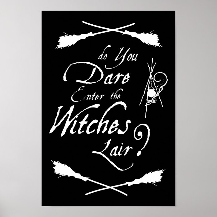 Witches Lair Black Halloween Poster | Zazzle.com