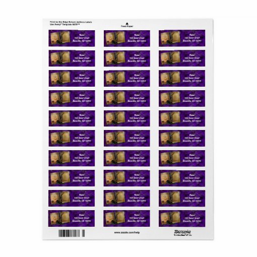 Witches Magic Spell Book Halloween Party Label | Zazzle