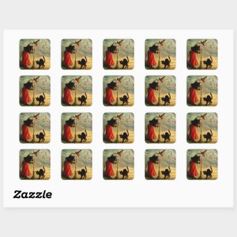 Witches' Magic Square Sticker | Zazzle