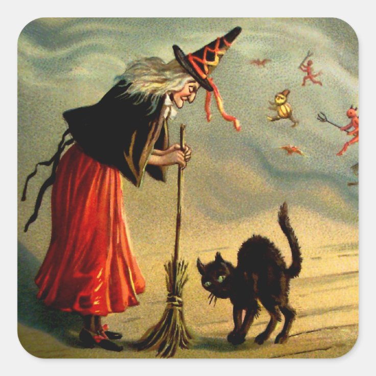 Witches' Magic Square Sticker | Zazzle