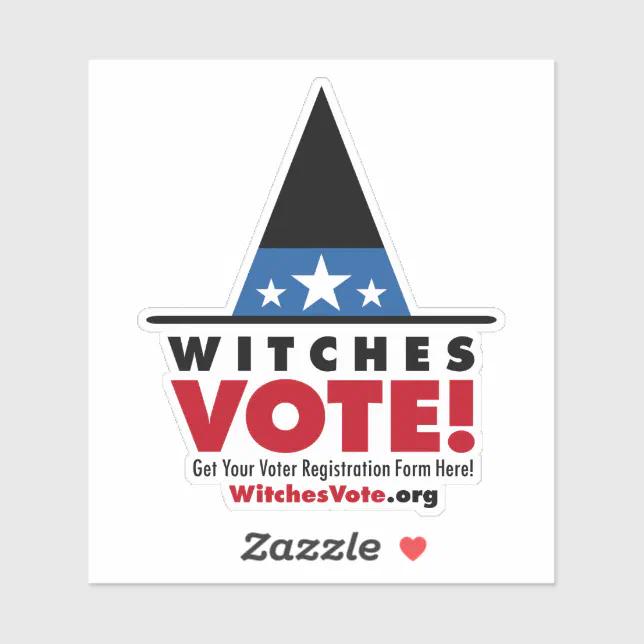 Witches Vote! Removable Vinyl Decal for Witch Shop | Zazzle