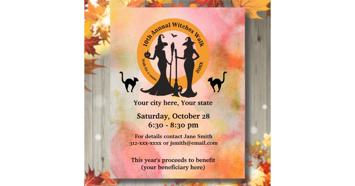 Witches Walk Event Promotional Poster | Zazzle