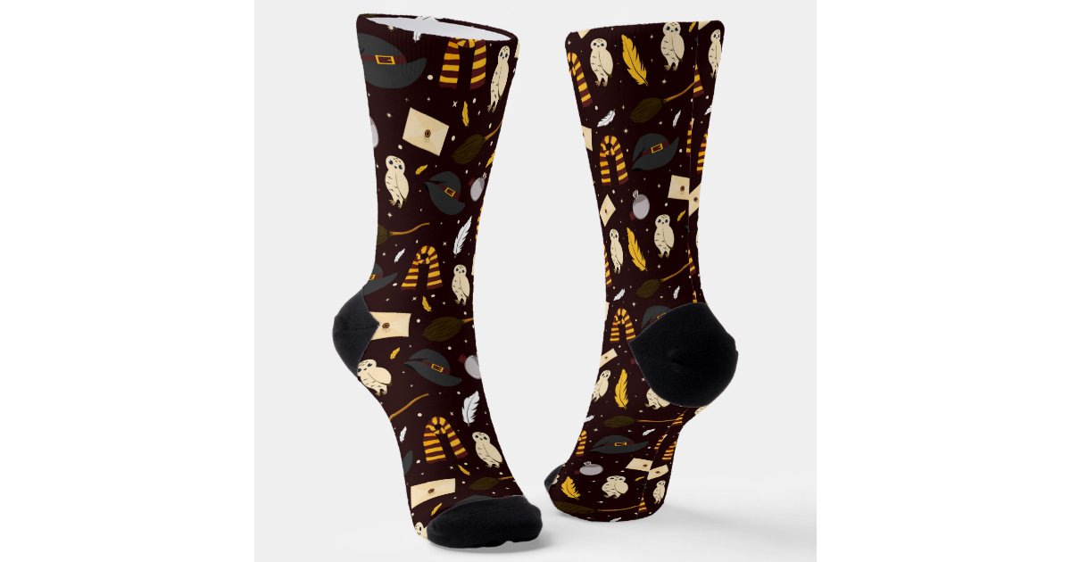 Witches, Wizards & Magic Pattern Socks | Zazzle