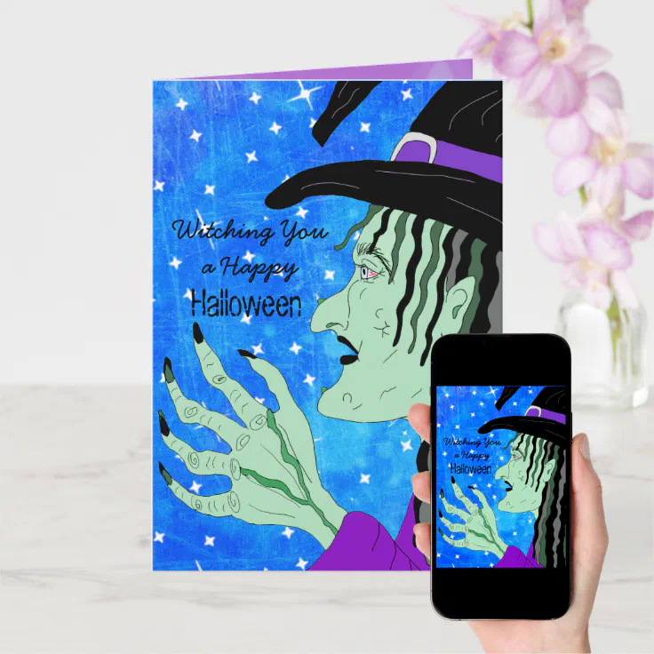 Witching you a Happy Halloween Card | Zazzle