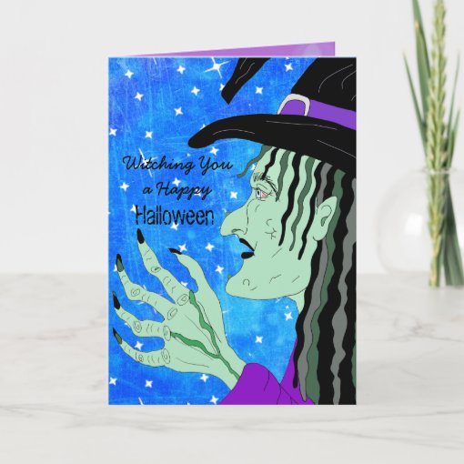 Witching you a Happy Halloween Card | Zazzle