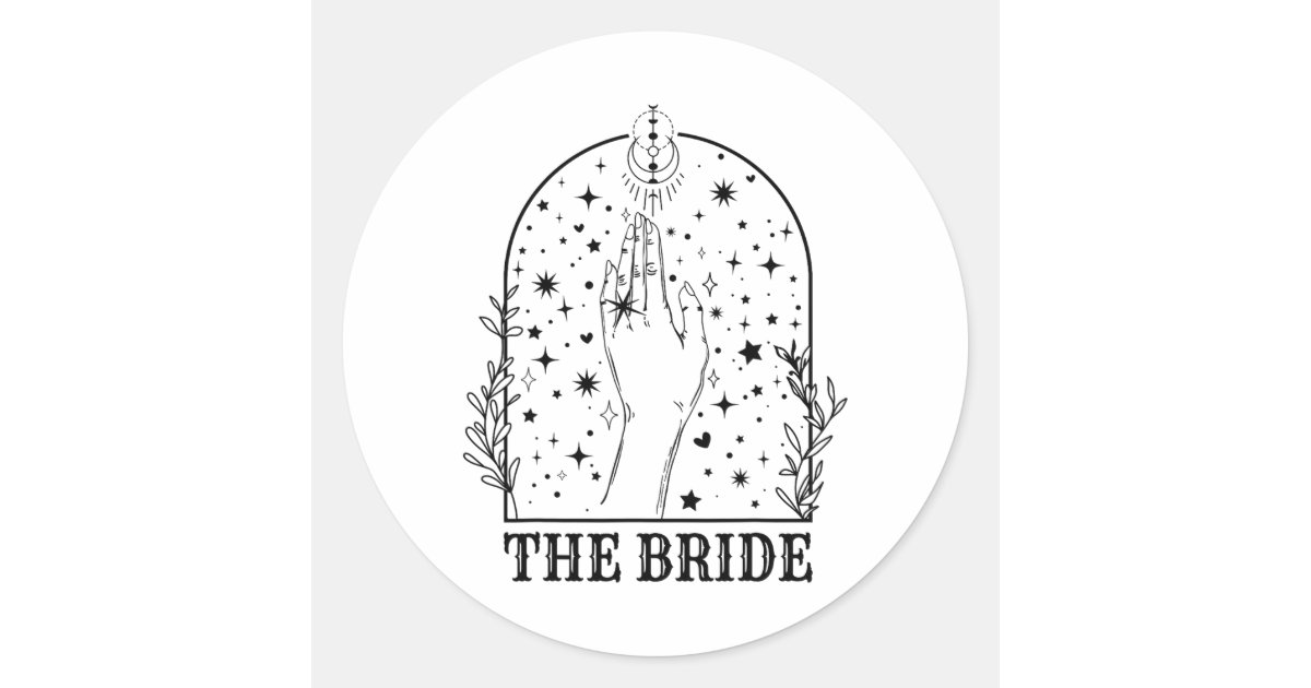 Witchy Bride Coven Matching Gothic Bachelorette Pa Classic Round ...