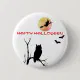 Witchy Halloween Moon Pin Button | Zazzle