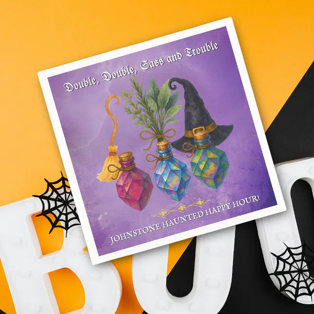 Witchy Potion Party – Halloween Elixir Napkins | Zazzle