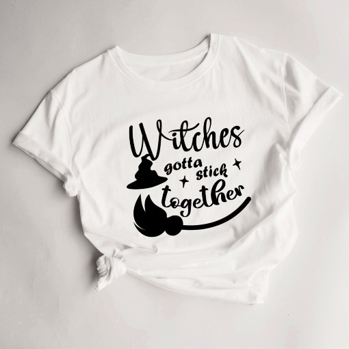 Witchy Womens T-Shirt Witches Gotta Stick Together | Zazzle