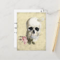 With a rose between my teeth postcard | Zazzle